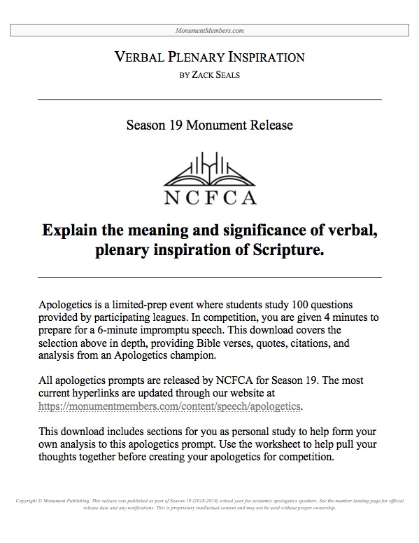 S19-Apol-NCFCA-09-Verbal-Plenary-Inspiration - Monument Members